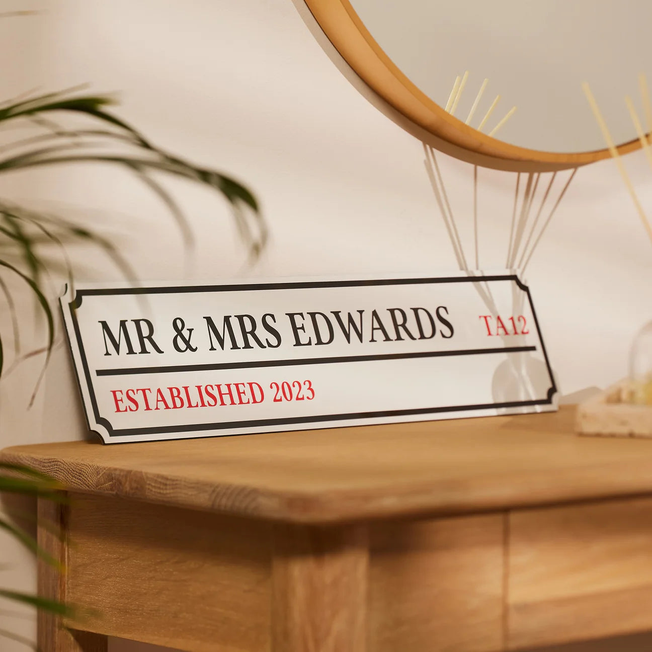 Personalised Couples Street Sign